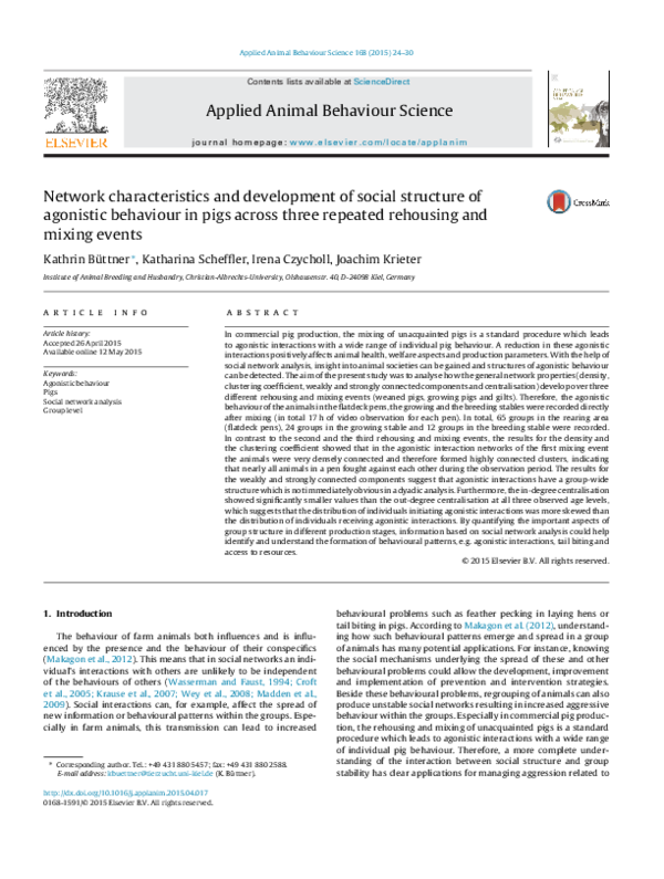 (PDF) Network characteristics and development of social structure of ...
