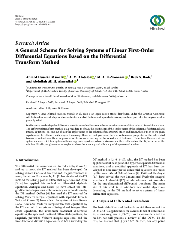 Pdf A General Scheme For Solving Systems Of Linear First Order