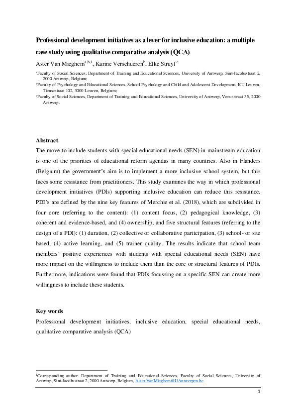 (PDF) Professional development initiatives as a lever for inclusive ...