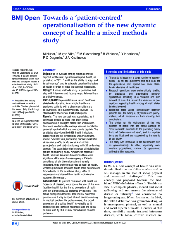 (PDF) Towards a 'patient-centred' operationalisation of the new dynamic ...