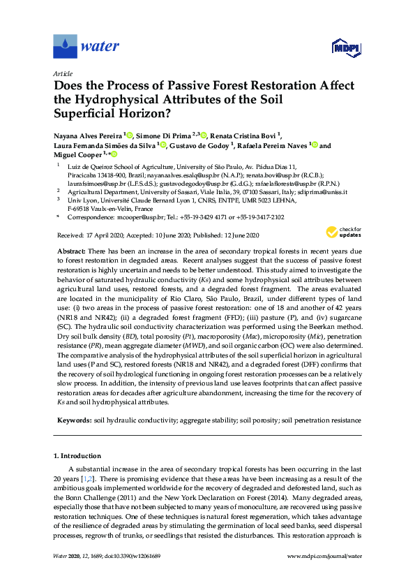 (PDF) Does the Process of Passive Forest Restoration Affect the ...