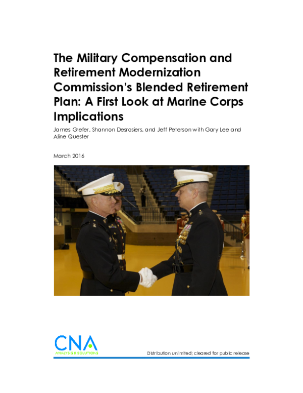 (PDF) The Military Compensation and Retirement Modernization ...