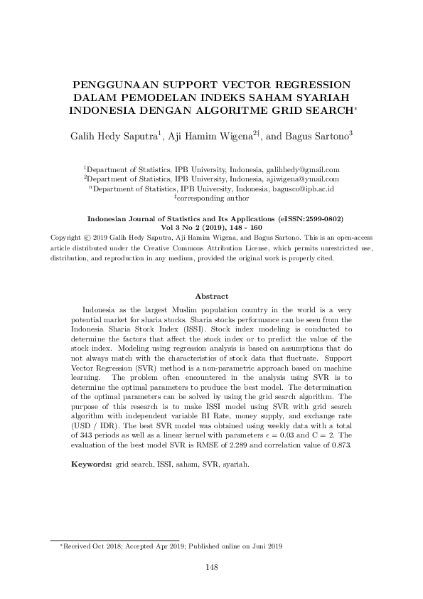 (PDF) Penggunaan Support Vector Regression Dalam Pemodelan Indeks Saham Syariah Indonesia Dengan ...