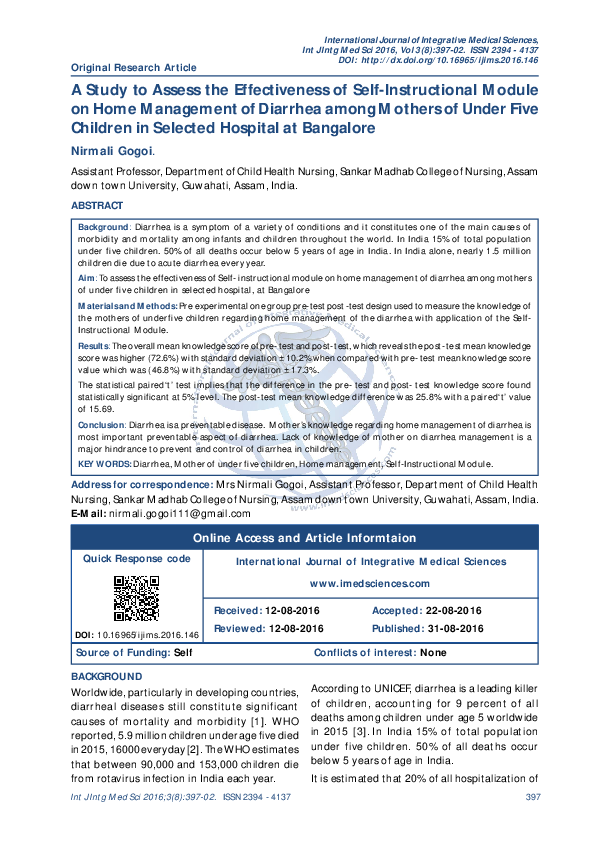(PDF) A Study to Assess the Effectiveness of Self-Instructional Module ...