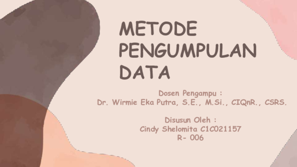 (PDF) PPT METODE PENGUMPULAN DATA