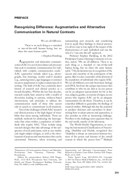 (PDF) Recognizing Difference: Augmentative and Alternative ...