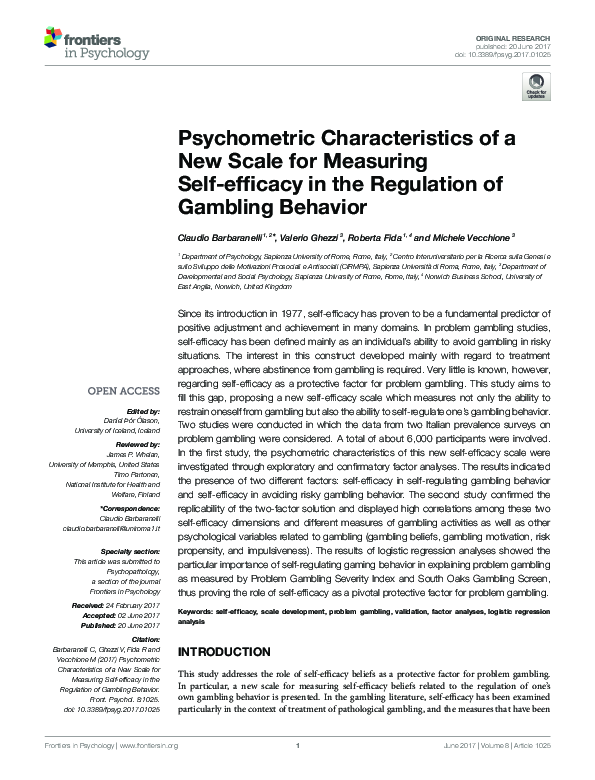 (PDF) Psychometric Characteristics of a New Scale for Measuring Self ...