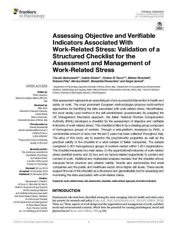 (PDF) Assessing Objective and Verifiable Indicators Associated With ...