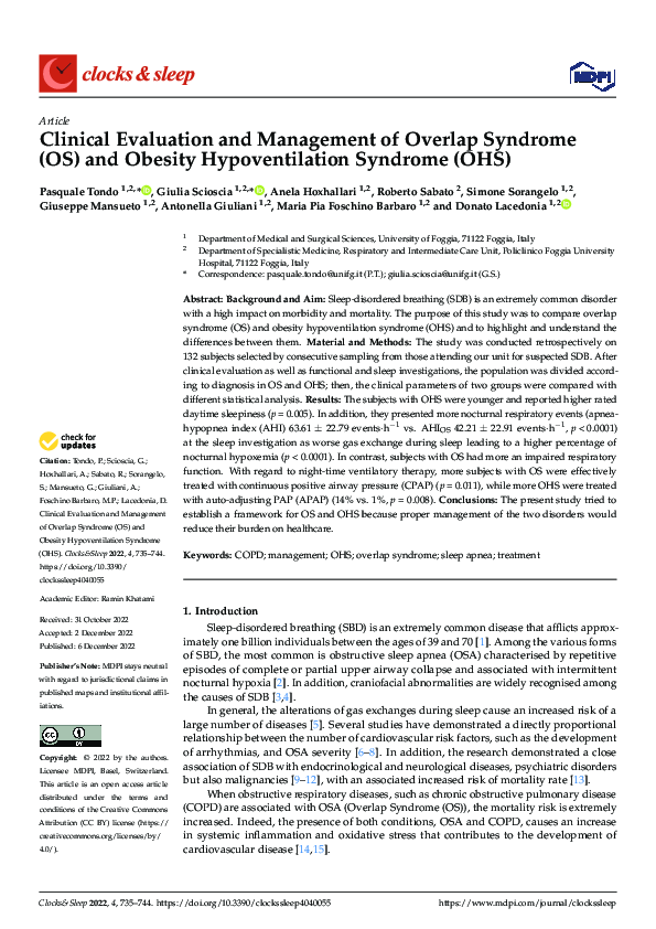(PDF) Clinical Evaluation and Management of Overlap Syndrome (OS) and ...