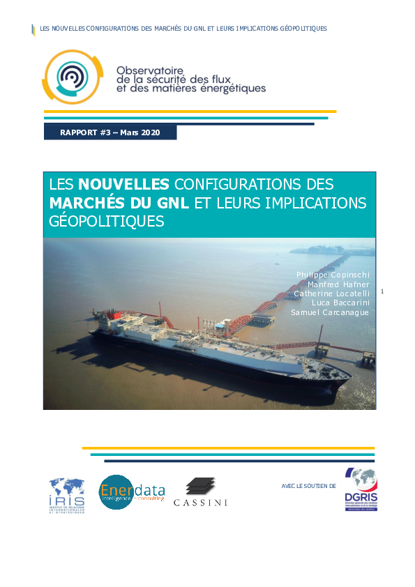 (PDF) Les nouvelles configurations des marchés du GNL et leurs ...