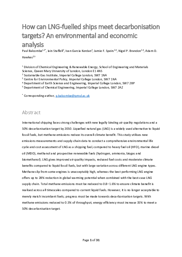 (PDF) How can LNG-fuelled ships meet decarbonisation targets? An ...