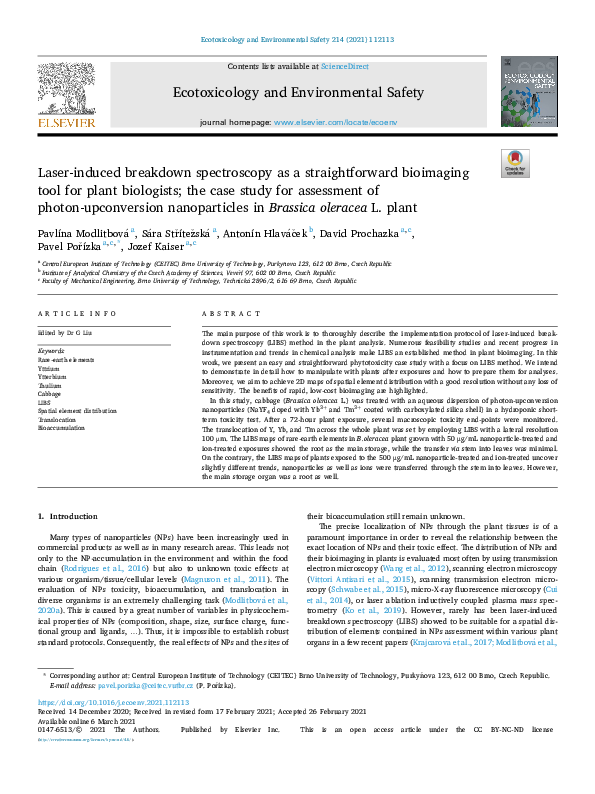 (PDF) Laser-induced breakdown spectroscopy as a straightforward ...
