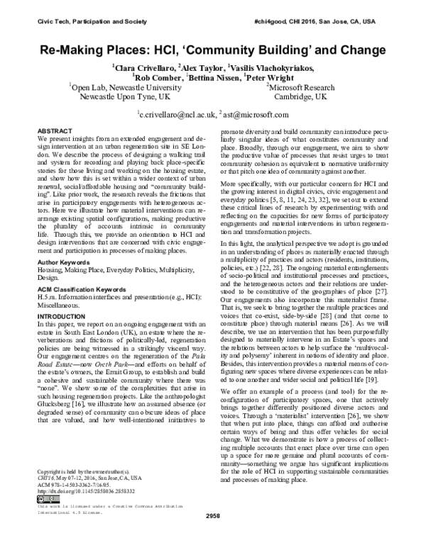 (PDF) Re-Making Places