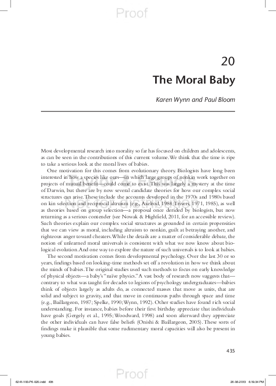 (PDF) The Moral Baby