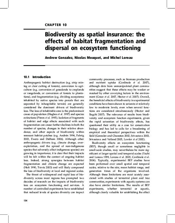 (PDF) Biodiversity as spatial insurance: the effects of habitat ...