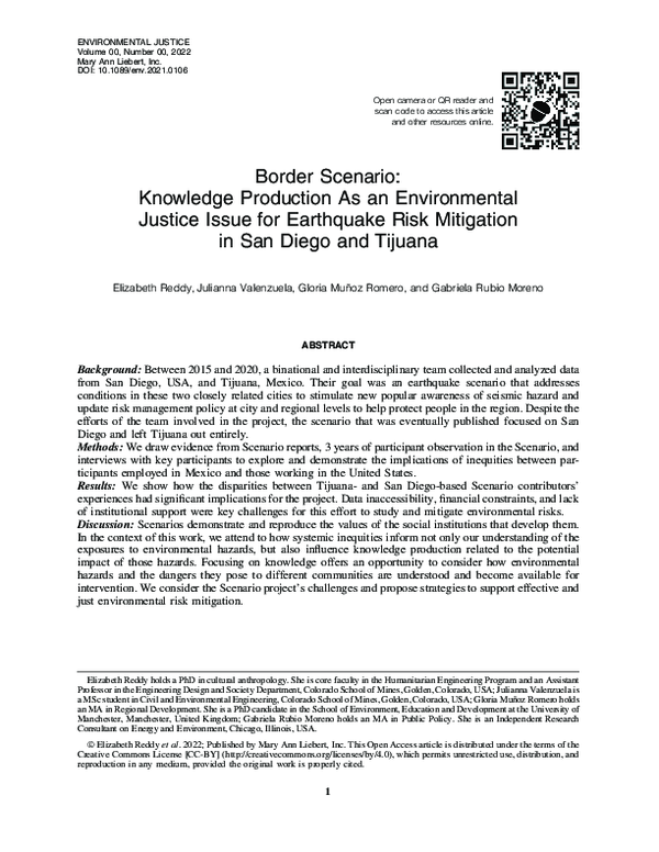 (PDF) Border Scenario: Knowledge Production As an Environmental Justice ...