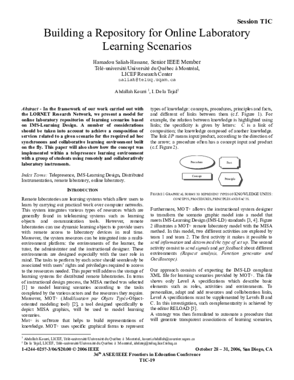 (PDF) Building a Repository for Online Laboratory Learning Scenarios