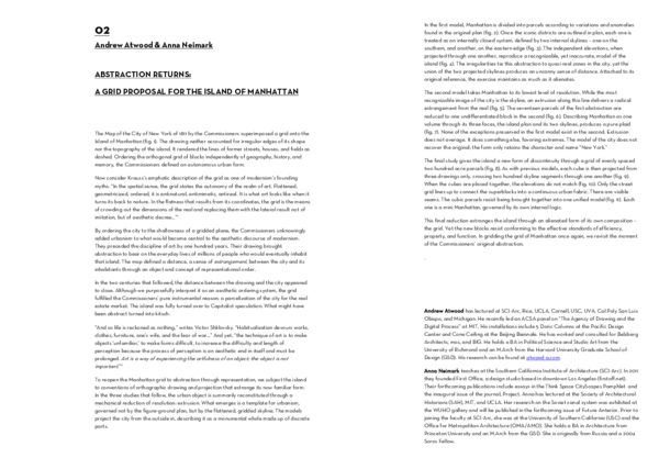 (PDF) Abstraction Returns: A Grid Proposal for the Island of Manhattan