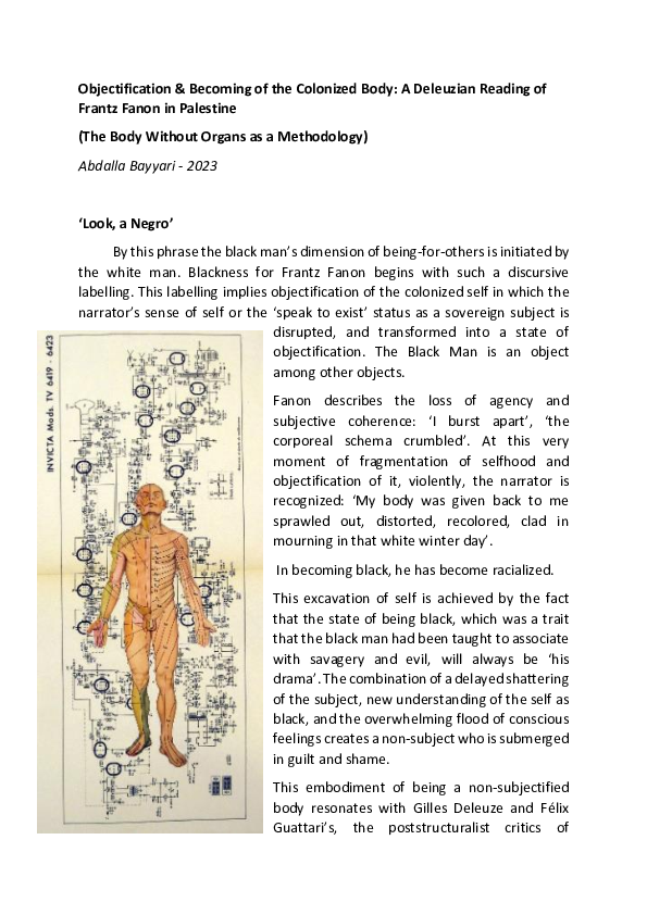 (PDF) Objectification & Becoming of the Colonized Body: A Deleuzian ...