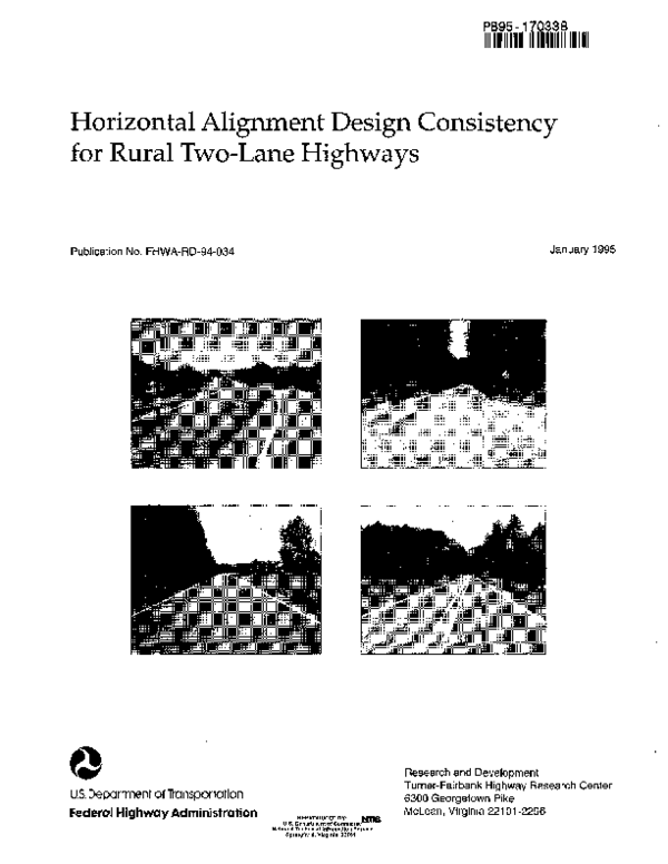 (PDF) Horizontal alignment design consistency for rural two-lane highways