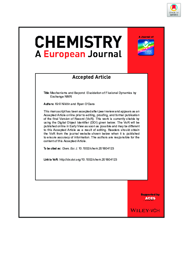 (PDF) Mechanisms and Beyond: Elucidation of Fluxional Dynamics by ...