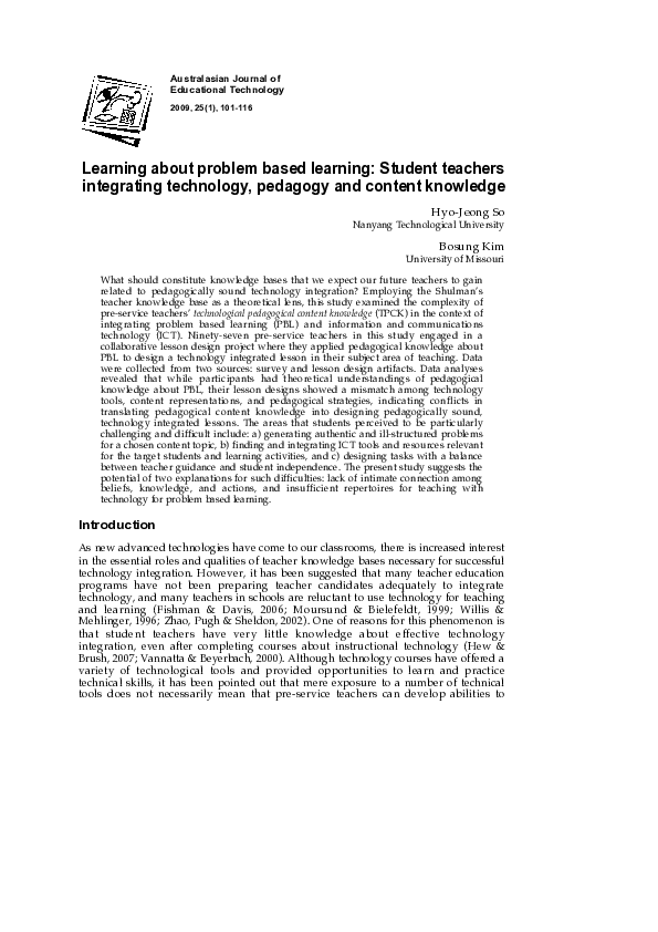 (PDF) Learning about problem based learning: Student teachers ...