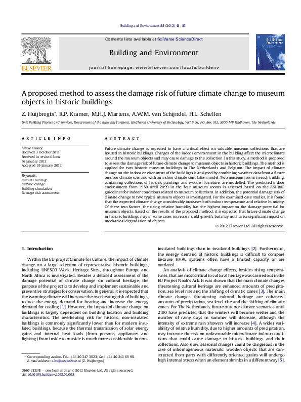 (PDF) A proposed method to assess the damage risk of future climate ...