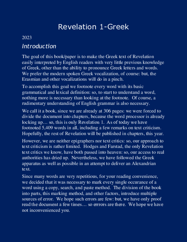(PDF) Revelation 1-Greek