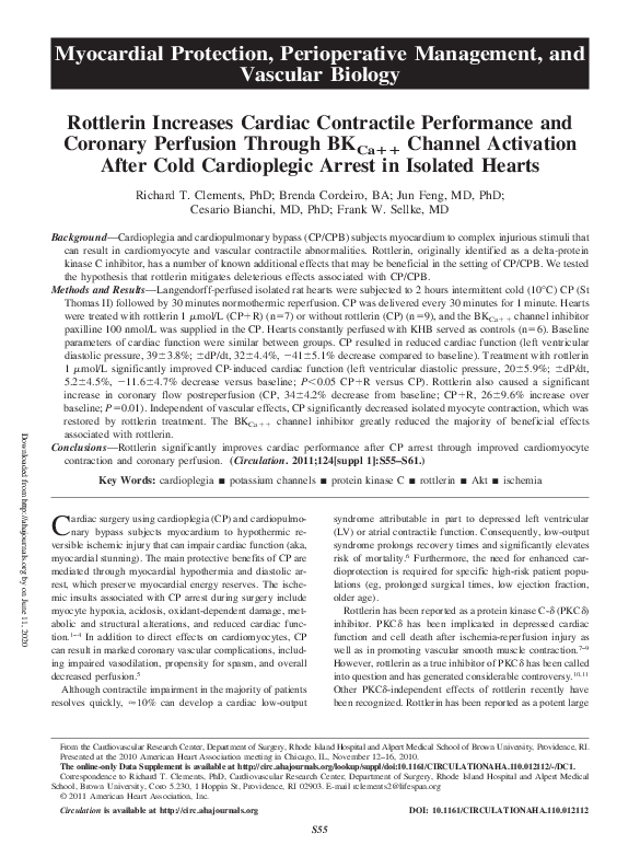 (PDF) Rottlerin Increases Cardiac Contractile Performance and Coronary ...