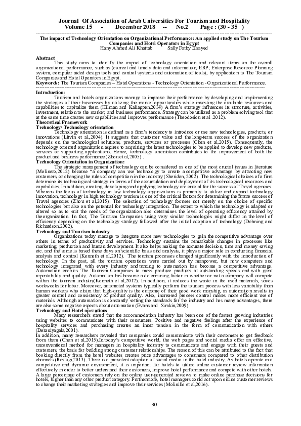 (PDF) The impact of Technology Orientation on Organizational ...