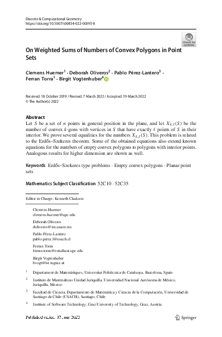 Pdf On Weighted Sums Of Numbers Of Convex Polygons In Point Sets Deborah Oliveros Braniff 