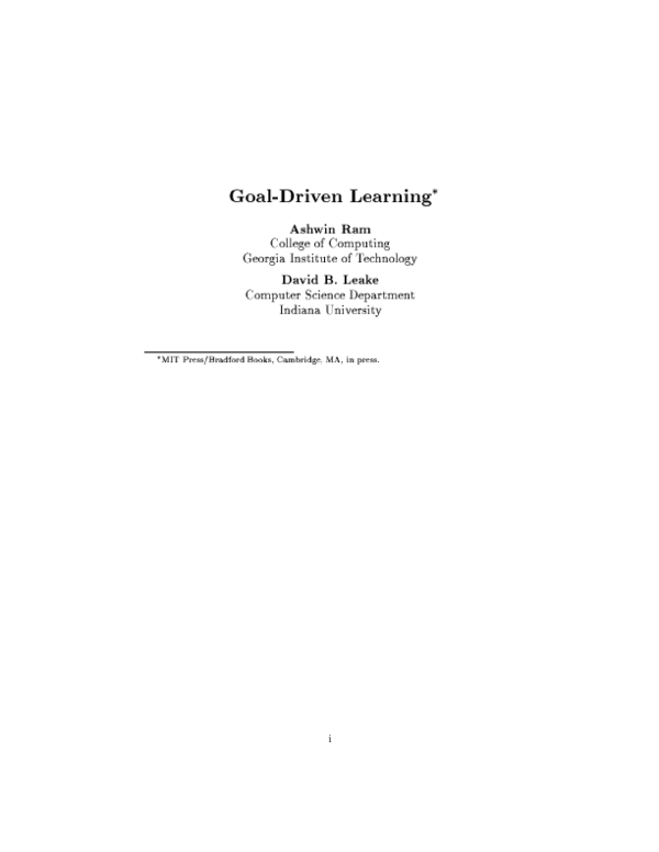 (PDF) Goal-driven learning
