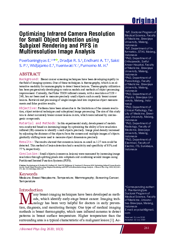 Pdf Optimizing Infrared Camera Resolution For Small Object Detection Using Subpixel Rendering 9197