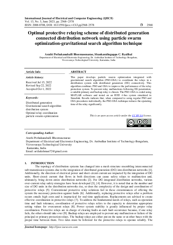 Pdf Optimal Protective Relaying Scheme Of Distributed Generation