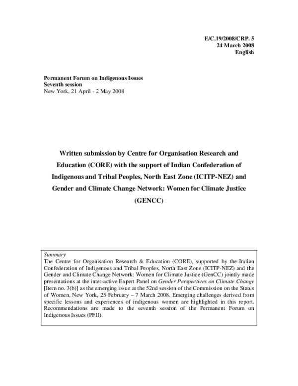 (PDF) Written submission by Centre for Organisation Research and ...