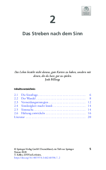 (PDF) Das Streben nach dem Sinn