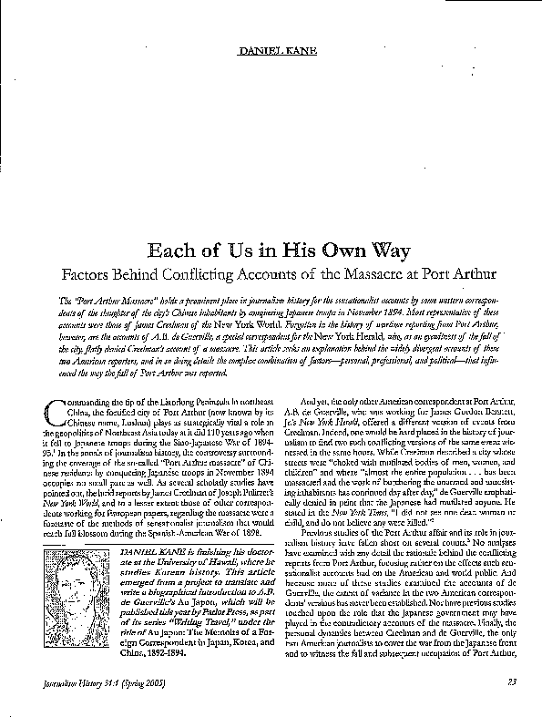 (PDF) Each of Us in His Own Way