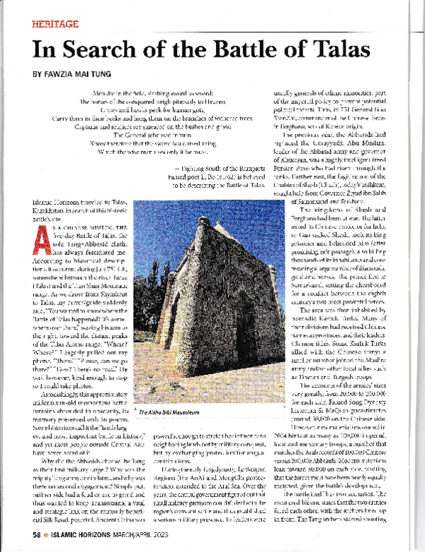 (PDF) In Search of the Battle of Talas