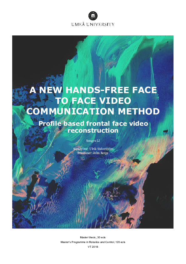 (PDF) Frontal Face Video Reconstruction from Profile