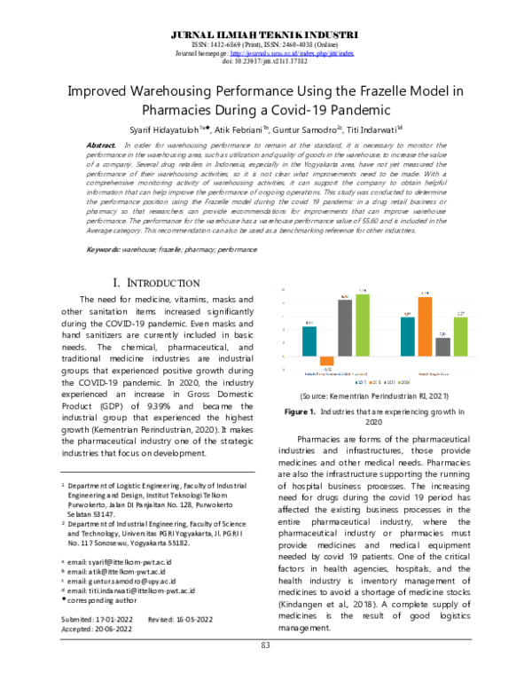 (PDF) Improved Warehousing Performance Using the Frazelle Model in ...