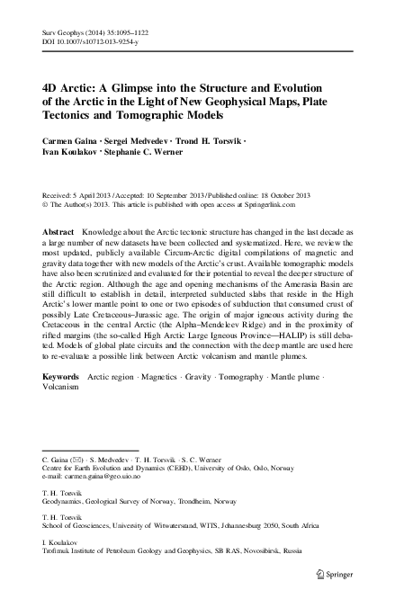 (PDF) 4D Arctic: A Glimpse into the Structure and Evolution of the ...