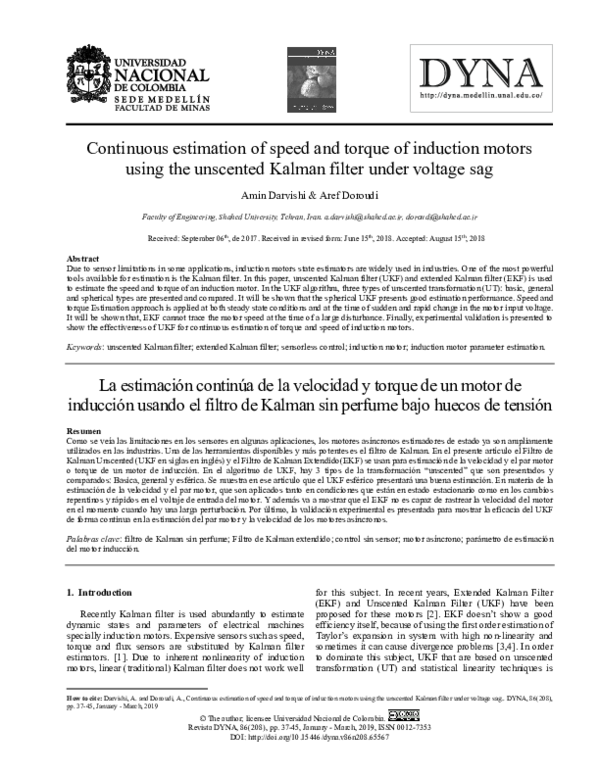 Continuous Estimation Of Speed And Torque Of Induction Motors Using The 5251