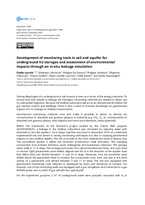 (PDF) Development of monitoring tools in soil and aquifer for ...