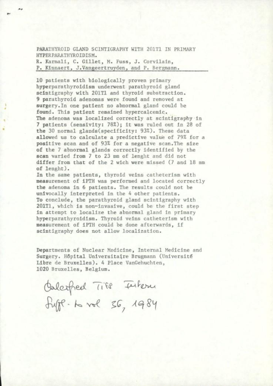 (PDF) Parathyroid gland scintigraphy with T1201 in primary ...