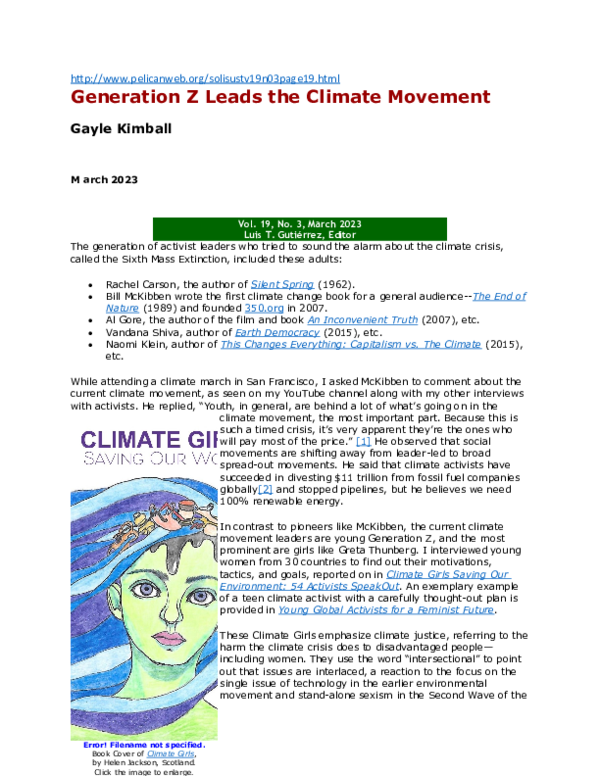 (DOC) Generation Z Leads the Climate Movement