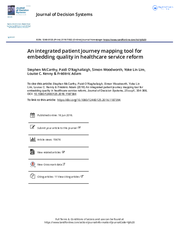 (PDF) An integrated patient journey mapping tool for embedding quality ...