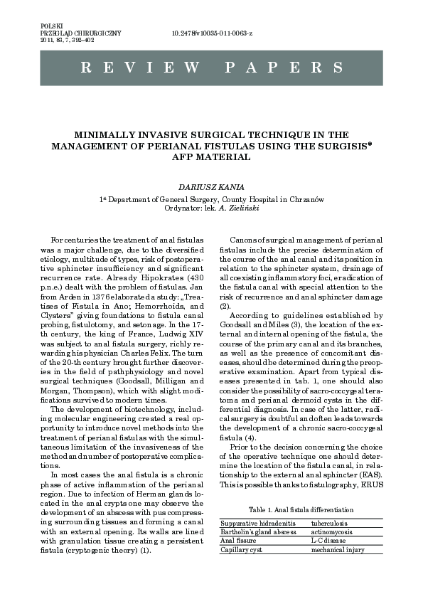 (PDF) Minimally invasive surgical technique in the management of ...