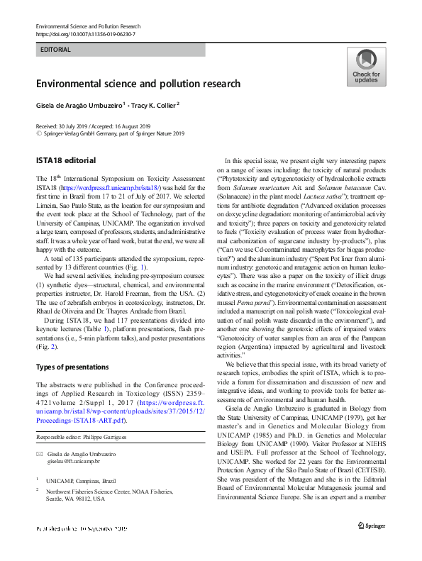 Environmental Science and Pollution Research