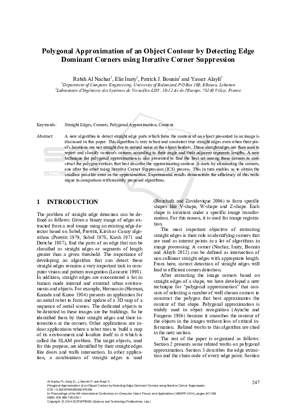 Pdf Polygonal Approximation Of An Object Contour By Detecting Edge