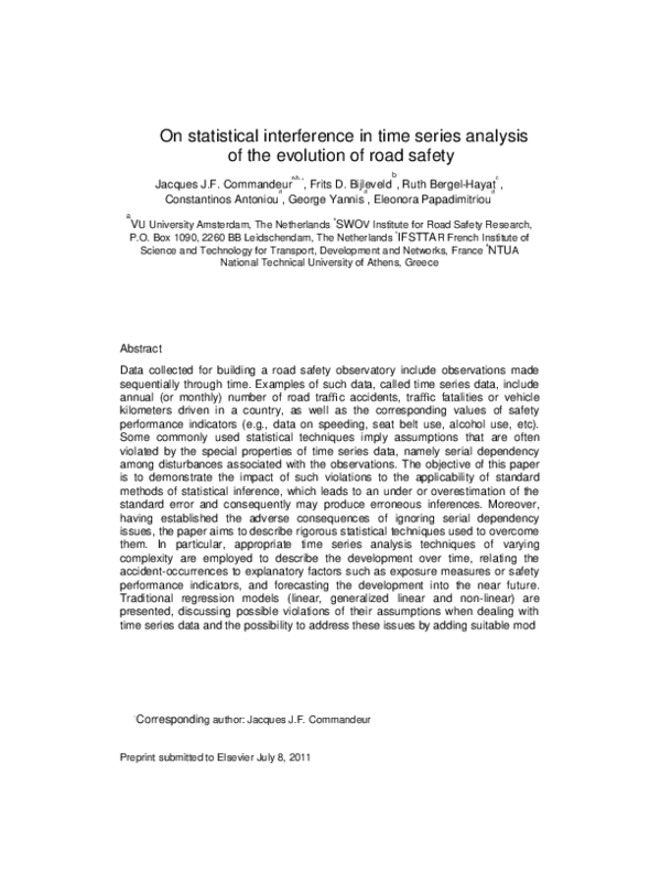 (PDF) On statistical inference in time series analysis of the evolution ...